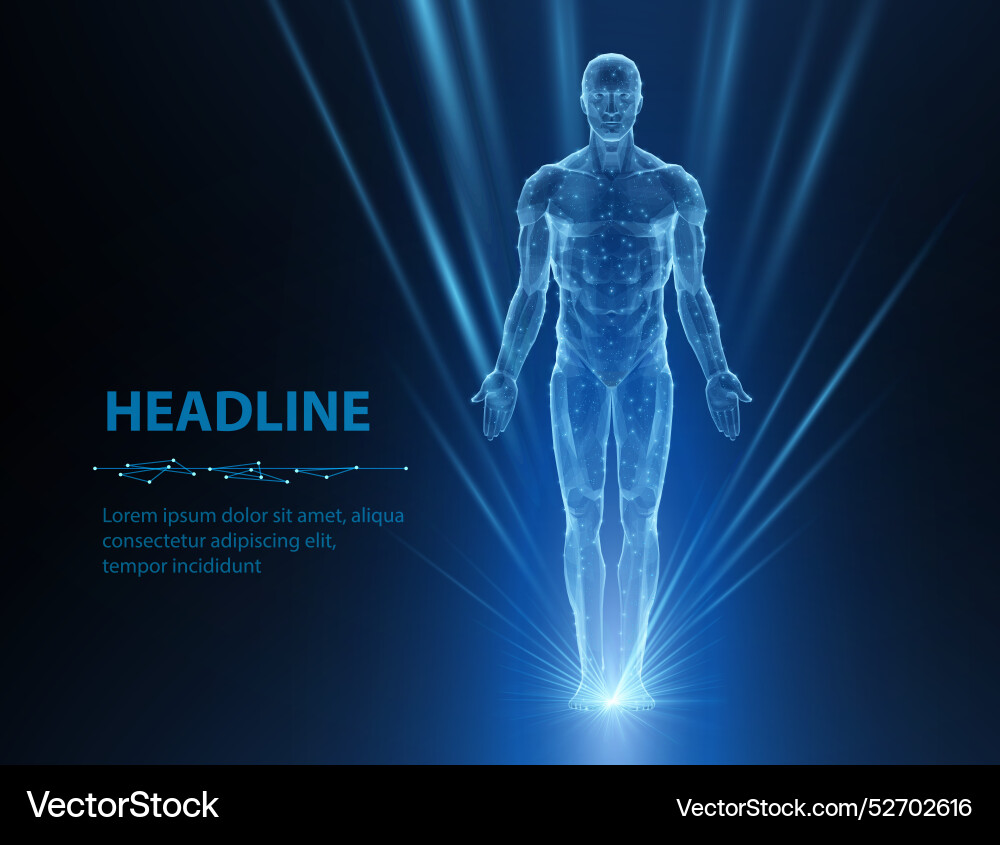 Human body abstract digital anatomy Royalty Free Vector