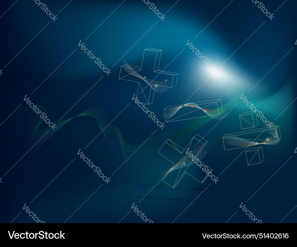 Mesh struct plus minus multiplied divided Vector Image