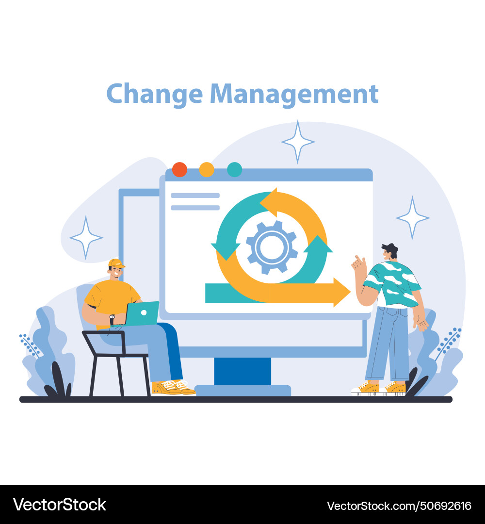 Strategy and management concept flat Royalty Free Vector