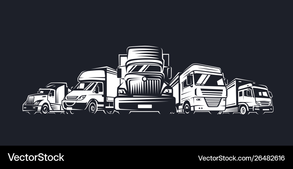 Truck logo cargo delivery Royalty Free Vector Image