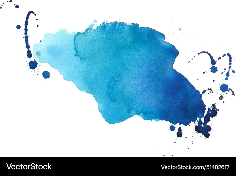 Abstract and wet blue color smear texture Vector Image