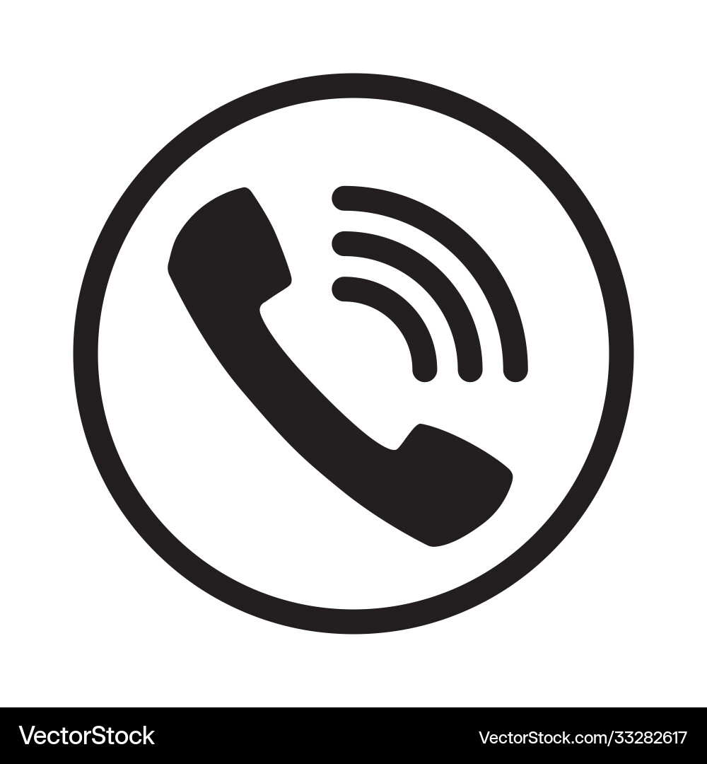 Call icon noisy phone flat calling symbol Vector Image