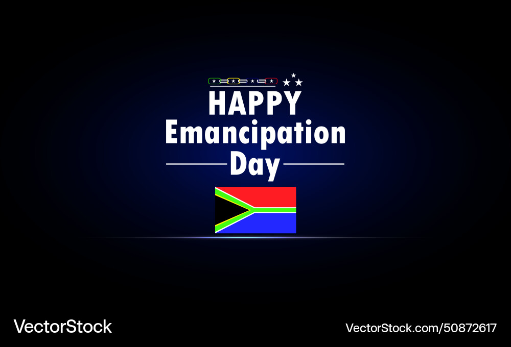 Happy emancipation day white text design Vector Image