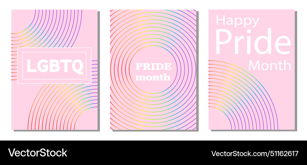Lgbtq pride month banner rainbow Royalty Free Vector Image