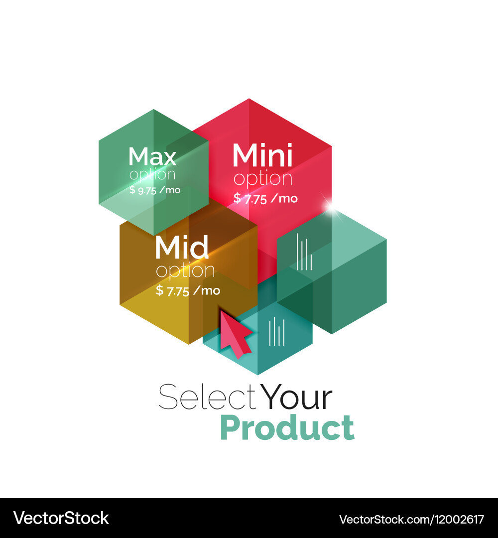 Option select template Royalty Free Vector Image