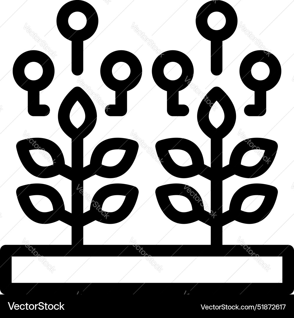 Smart farming technology growing plants using Vector Image
