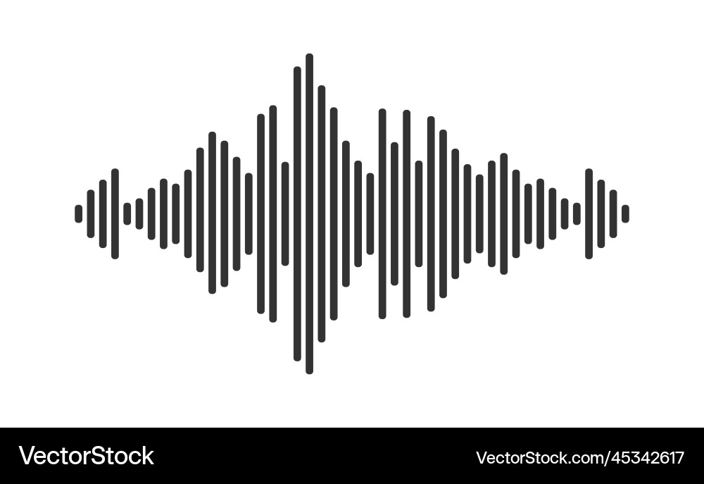 Sound wave in pulse vibration form for musical Vector Image
