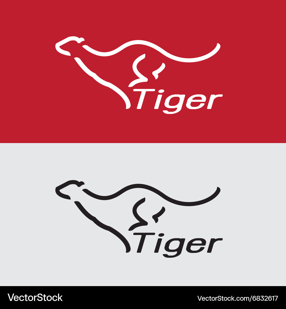 Tiger running Royalty Free Vector Image - VectorStock