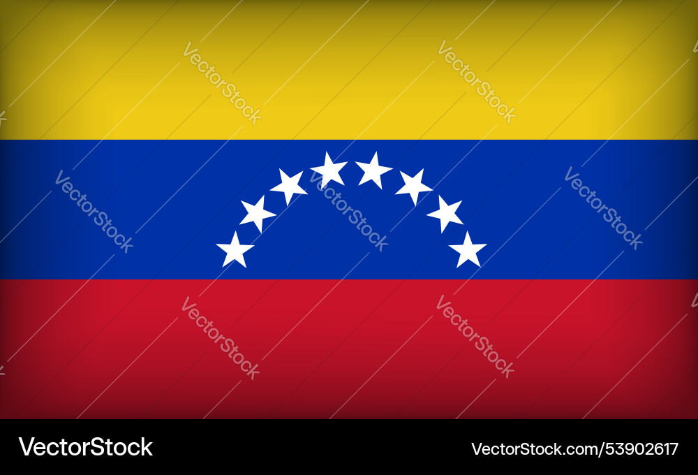 Venezuela flag with original color Royalty Free Vector Image