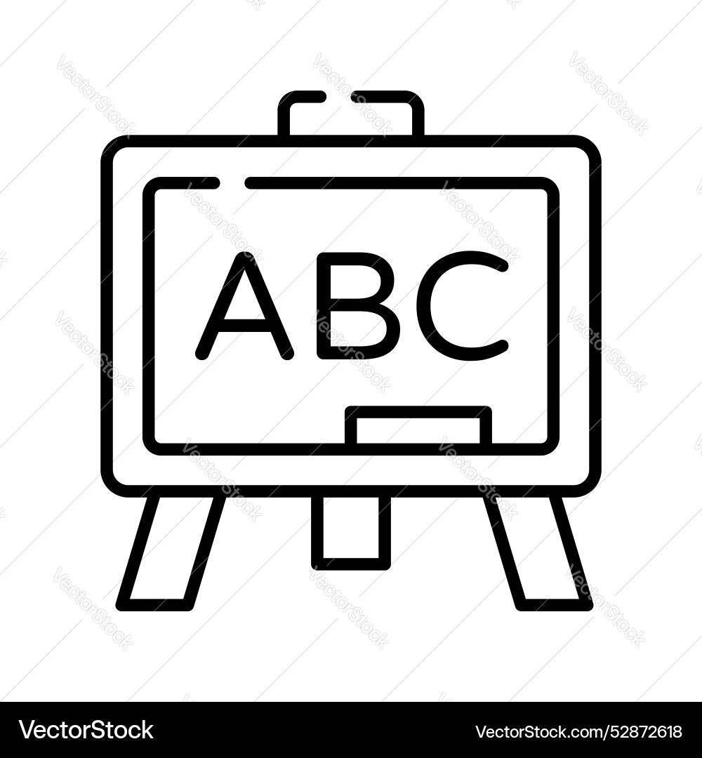 Alphabets of board icon class school Royalty Free Vector
