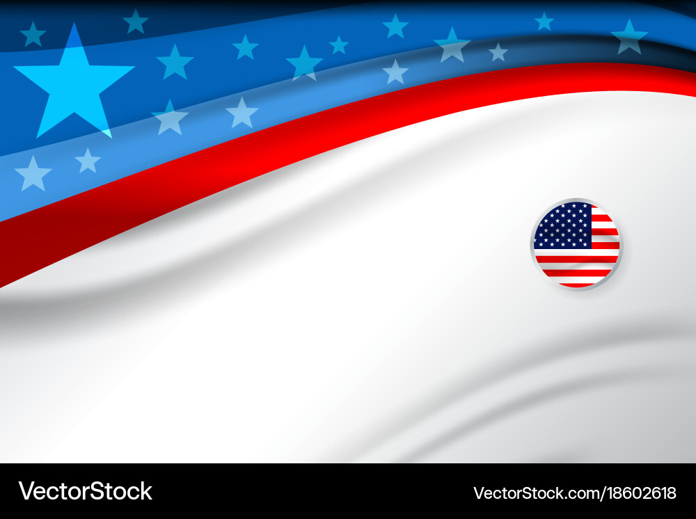 American Flag Background Royalty Free Vector Image