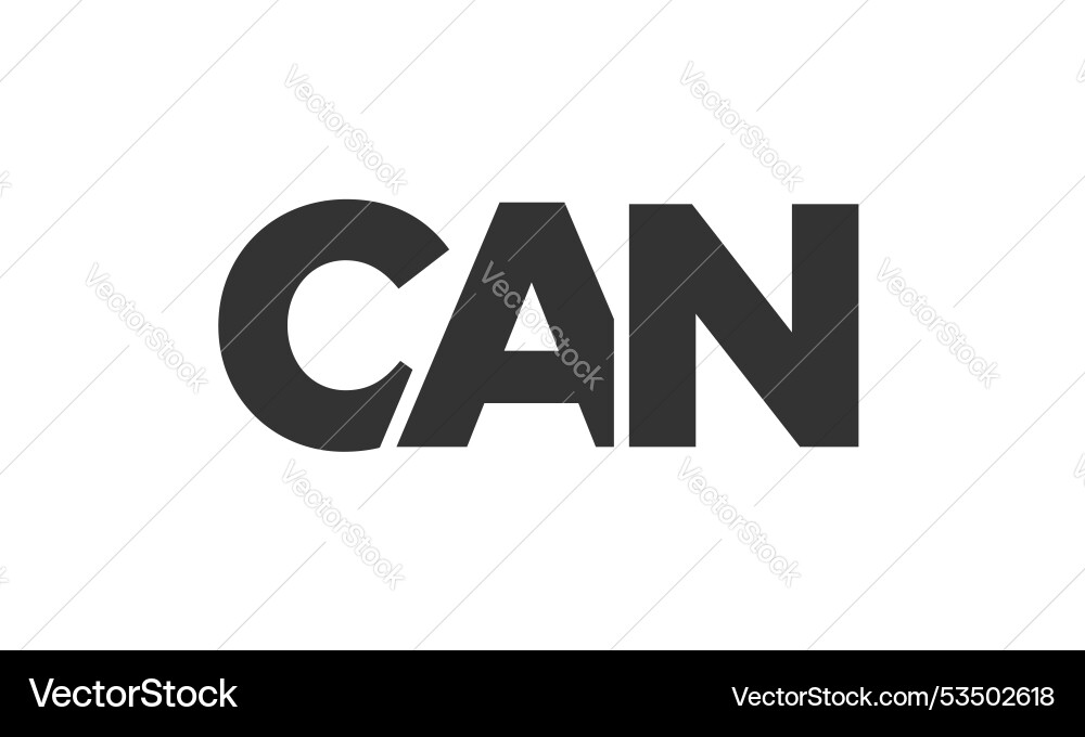 Can logo design template with strong and modern Vector Image