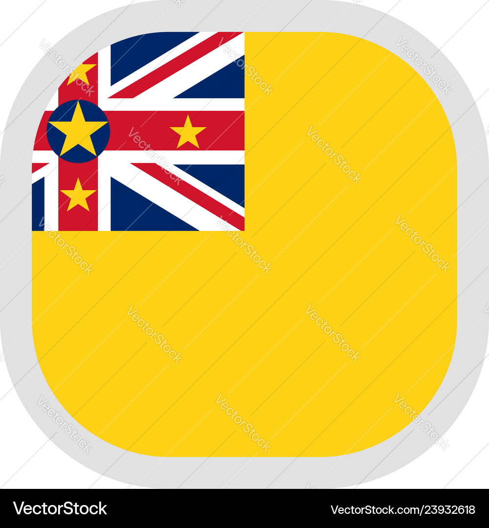 Icon square shape with flag on white background Vector Image