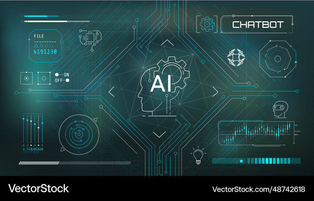 Infographics on the topic of future technologies Vector Image