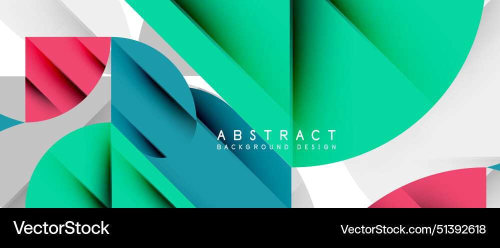 Minimal geometric elements on white petals round Vector Image