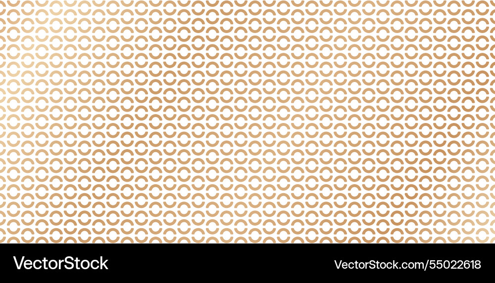 Radial circle pattern golden color isolated white Vector Image