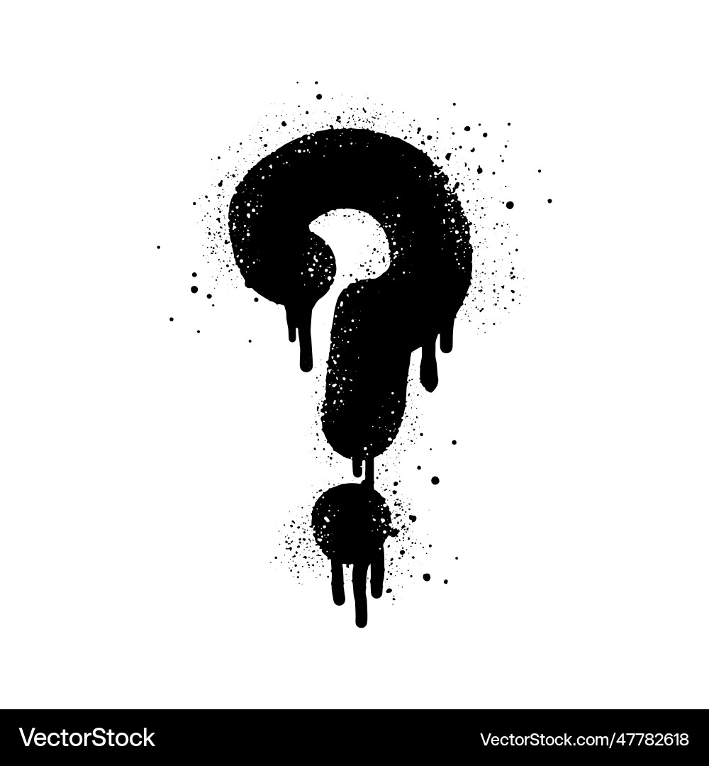 Spray painted graffiti question marks Royalty Free Vector