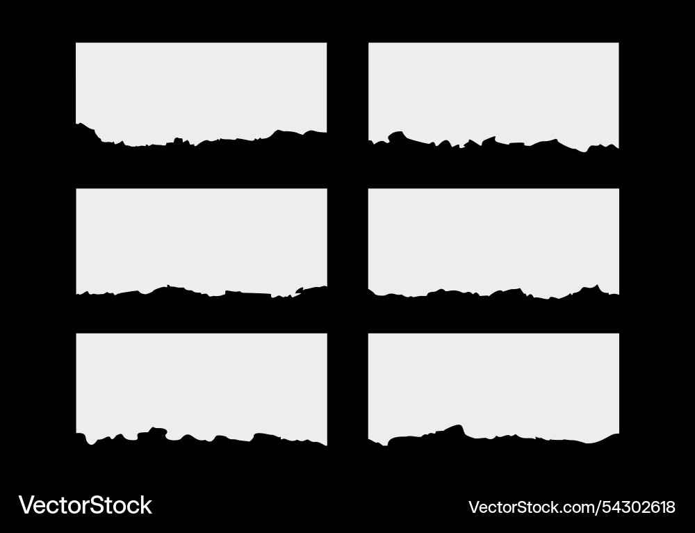 Torn ripper paper sheet textures collections Vector Image