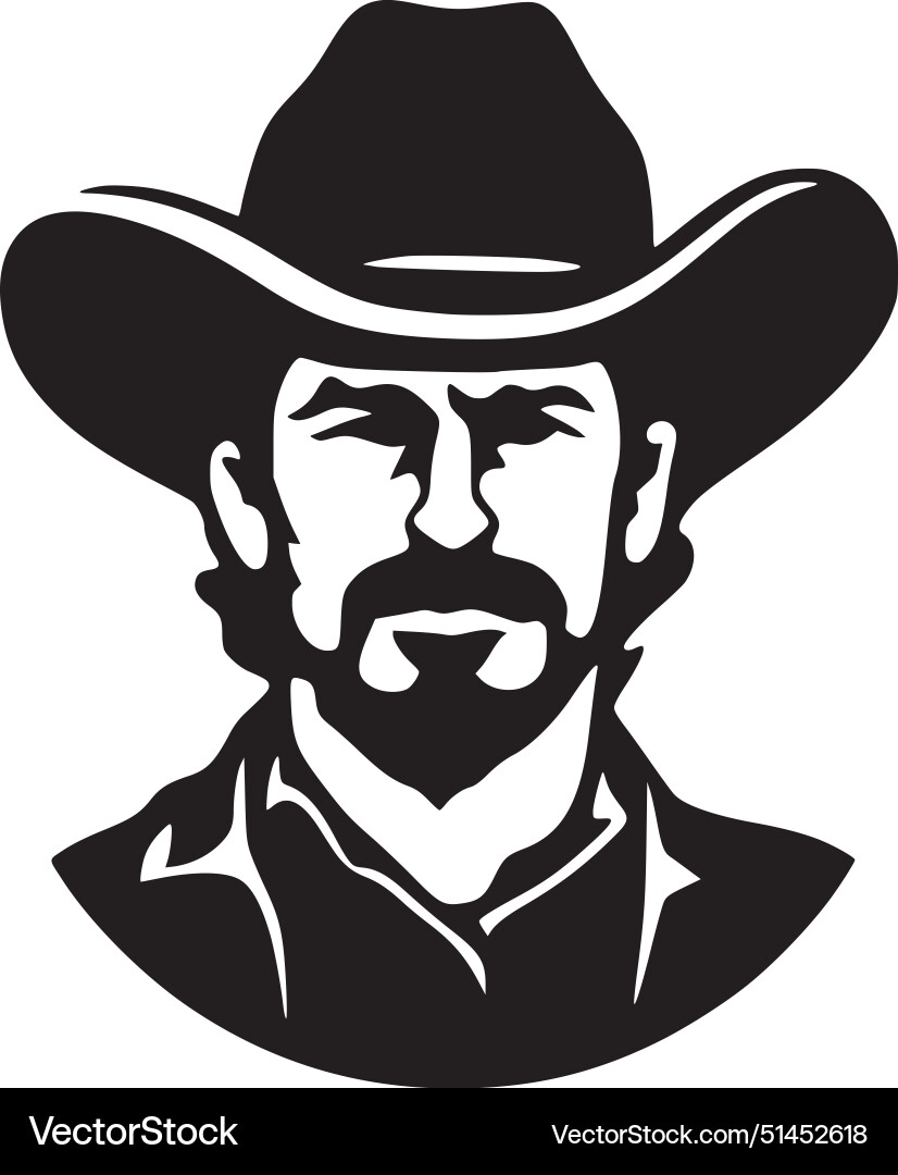 Western - black and white Royalty Free Vector Image