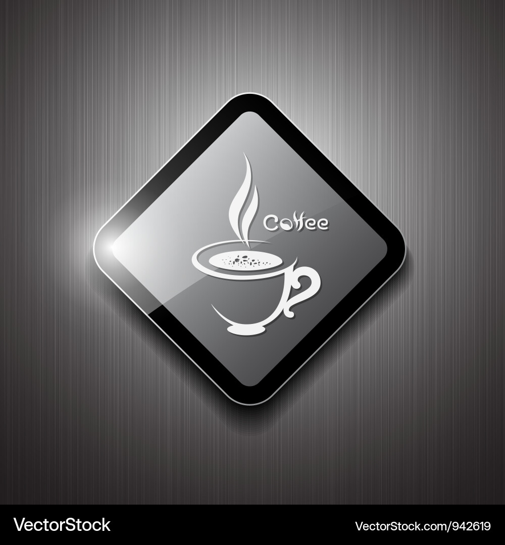 Coffee cup sign modern design Royalty Free Vector Image