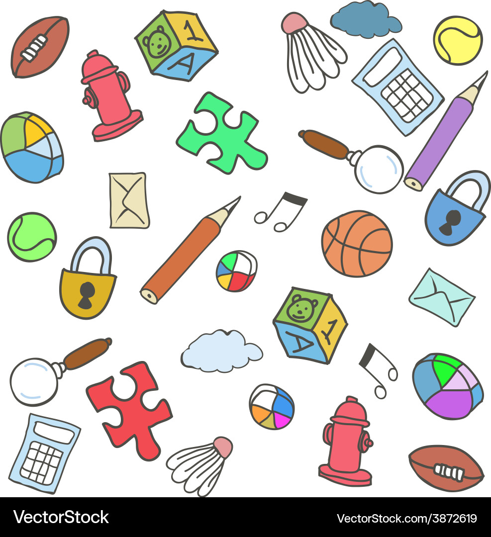 Colorful doodle background Royalty Free Vector Image