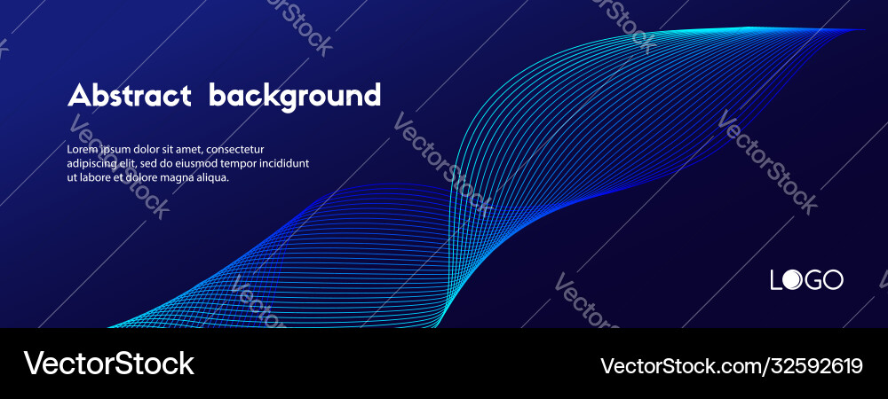 Dark Blue Wavy Gradient Background Royalty Free Vector Image
