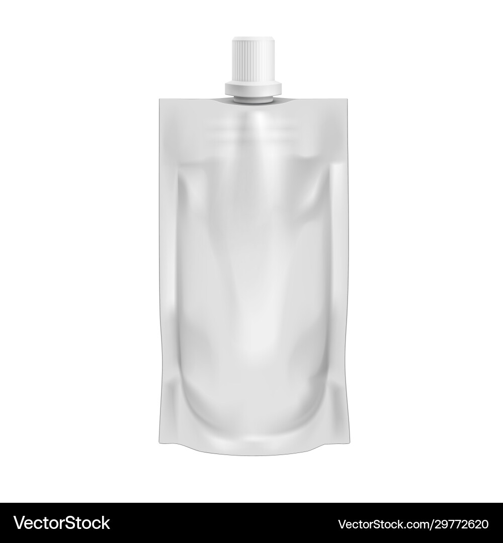 Aluminum Pouch Sachet with Spout Royalty Free Vector Image