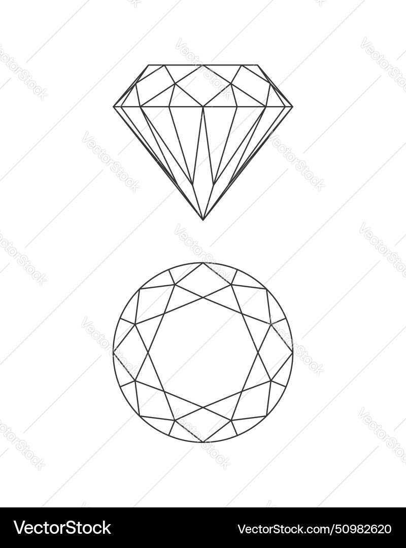 Diamonds icons Royalty Free Vector Image - VectorStock