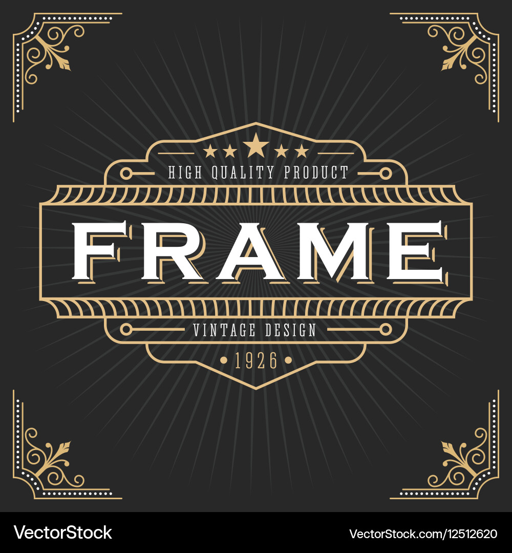 Elegant Line Frame Border Royalty Free Vector Image