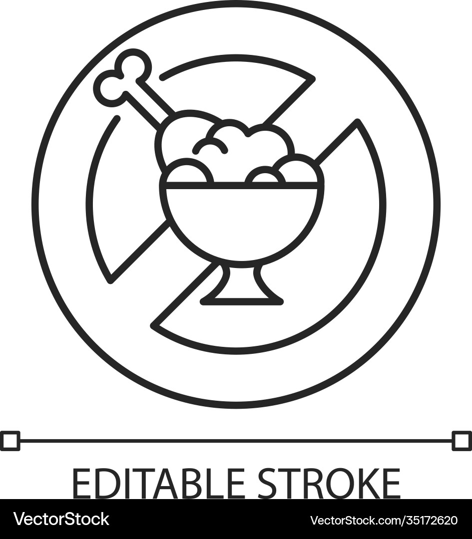 Fasting linear icon Royalty Free Vector Image - VectorStock