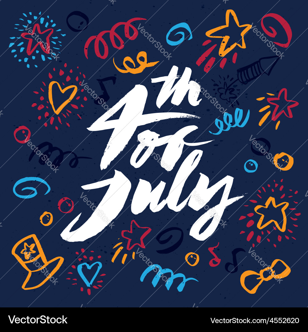 Independence day july 4th Royalty Free Vector Image