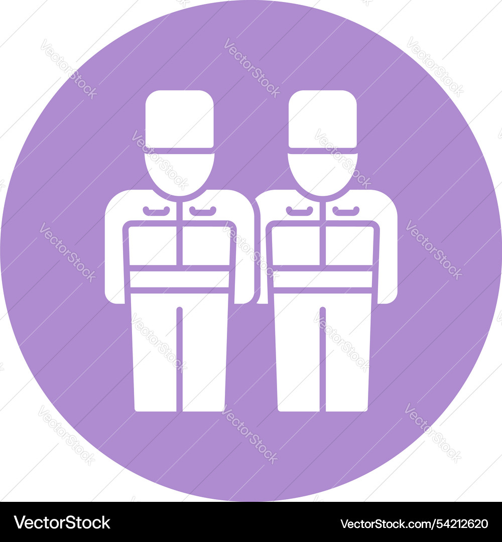Marching glyph circle icon Royalty Free Vector Image