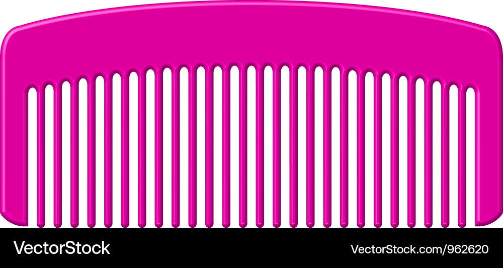 Pink comb Royalty Free Vector Image - VectorStock