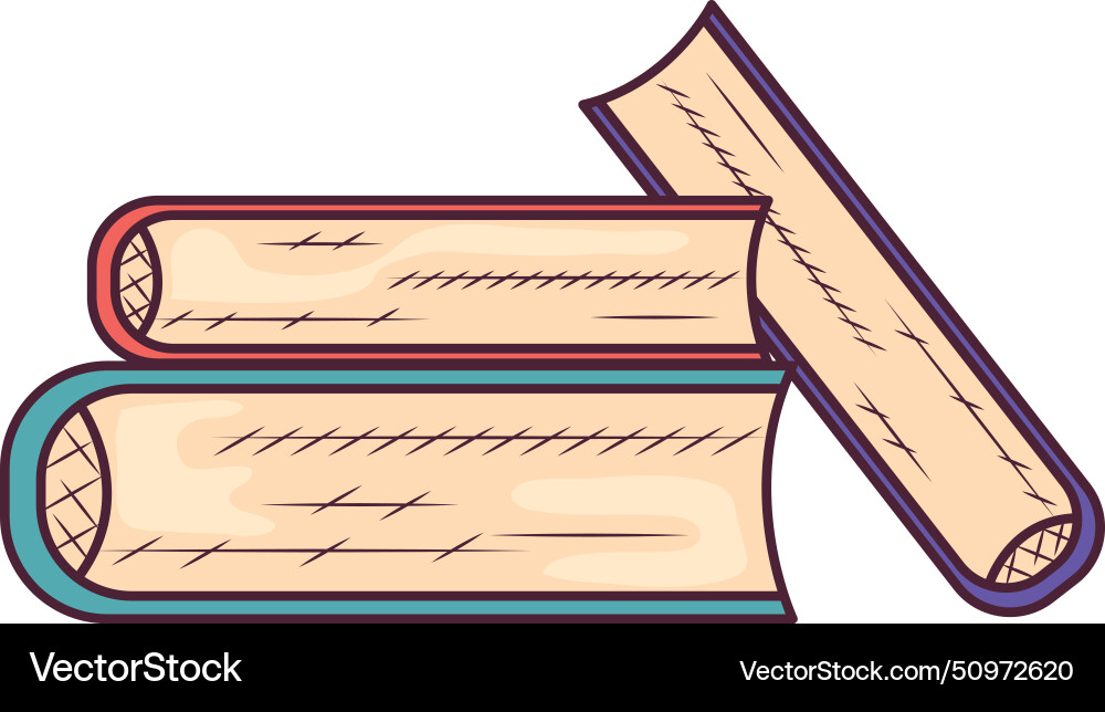 Poetry books in stack Royalty Free Vector Image