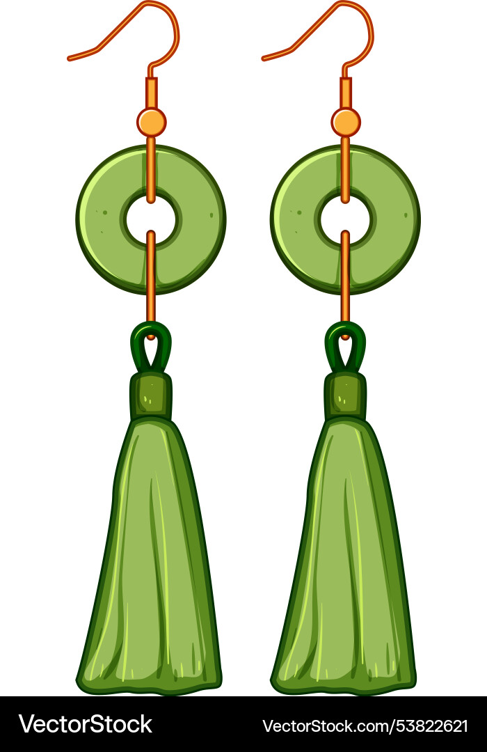Accessories tassel earrings cartoon Royalty Free Vector
