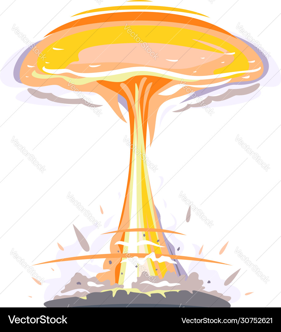 Big bomb explosion isolated Royalty Free Vector Image