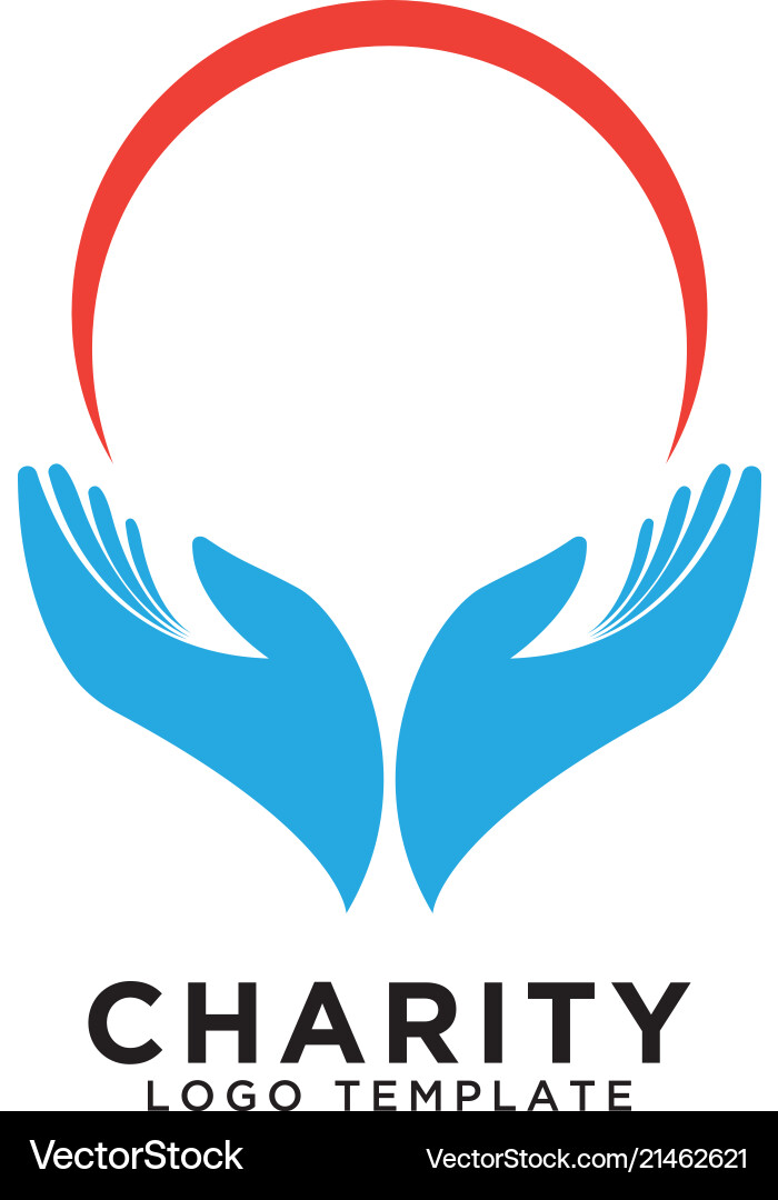 Charity Hands Logo Template Royalty Free Vector Image