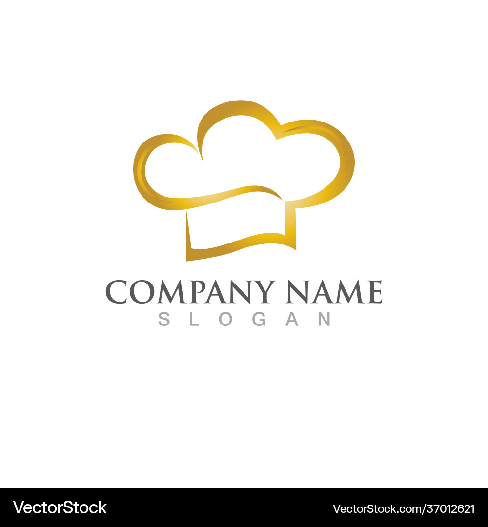 Chef Hat Logo Template Royalty Free Vector Image