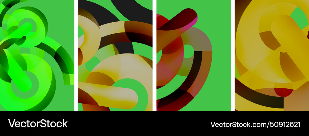 Circle geometric abstract posters Royalty Free Vector Image