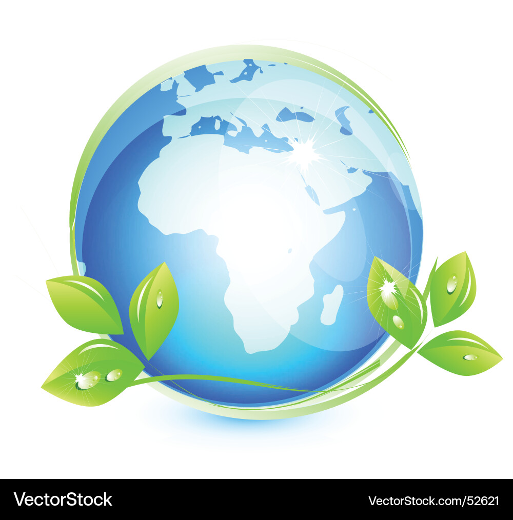 Earth leaf Royalty Free Vector Image - VectorStock