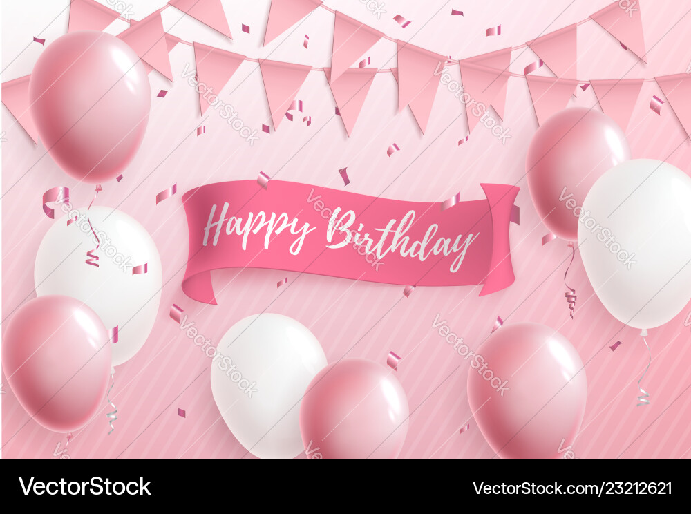 Happy birthday greeting or invitation card Vector Image