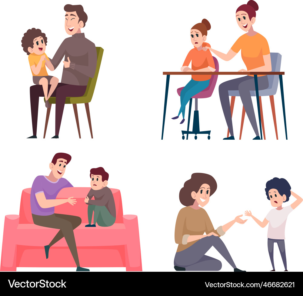 Parents talking father and mother have Royalty Free Vector