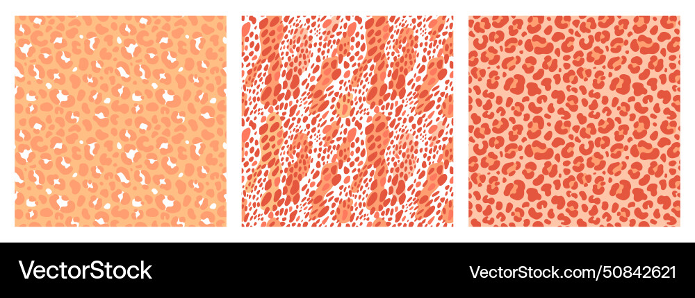 Peach fuzz animal seamless patterns color 2024 Vector Image