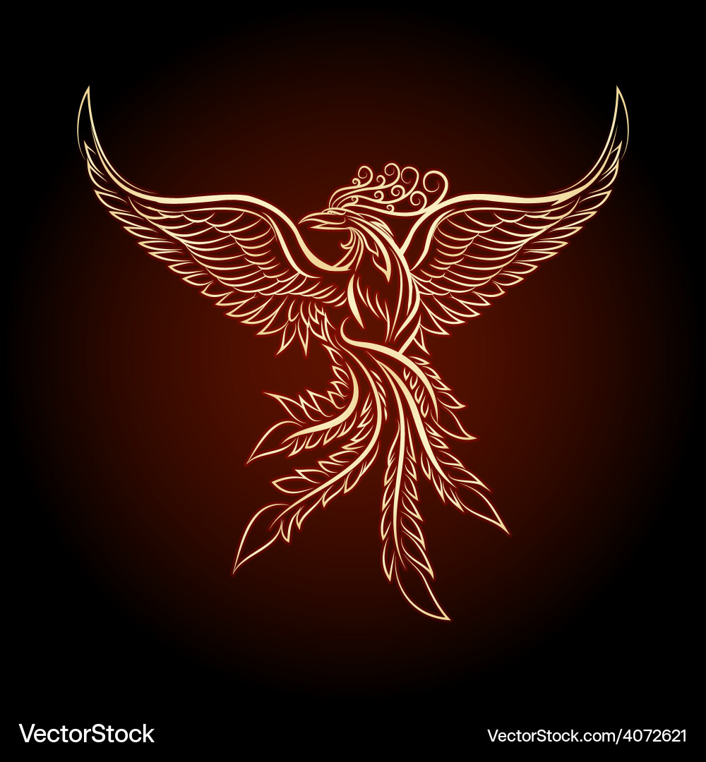 Phoenix emblem Royalty Free Vector Image - VectorStock