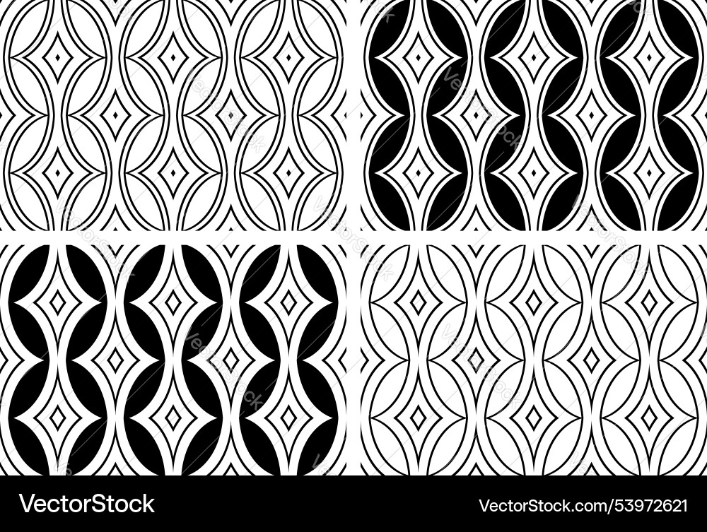 Seamless patterns set Royalty Free Vector Image