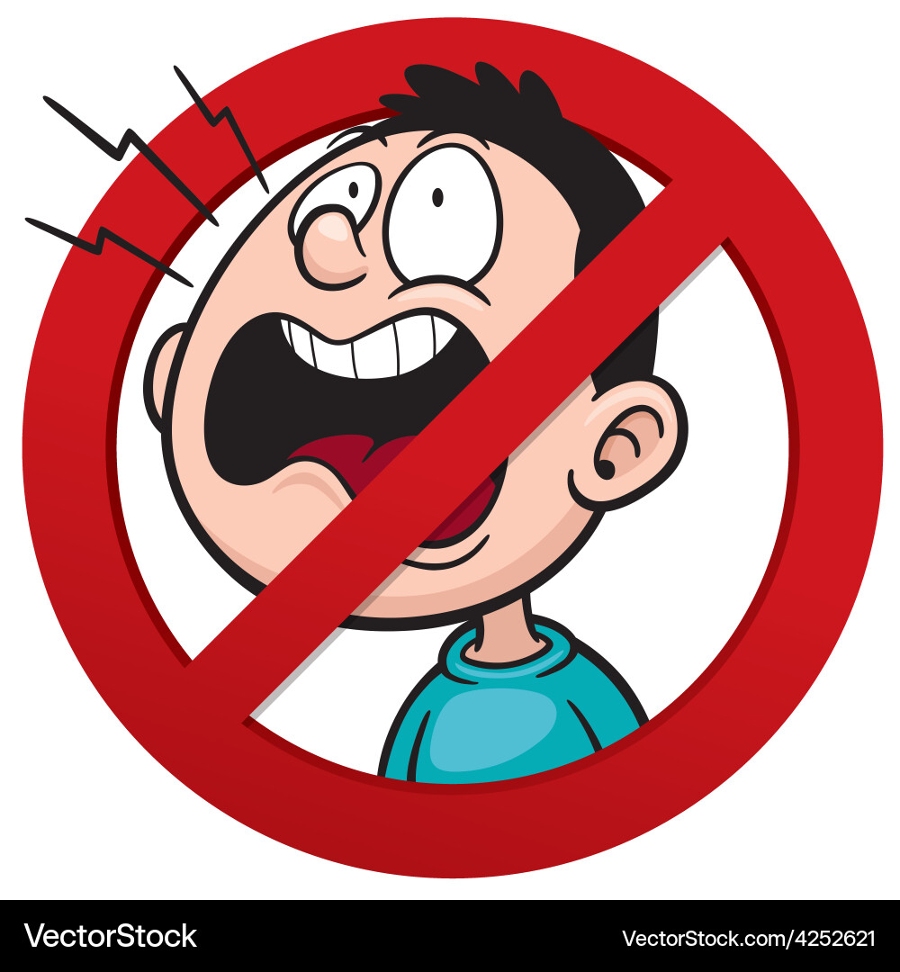 Silence Sign Royalty Free Vector Image - VectorStock