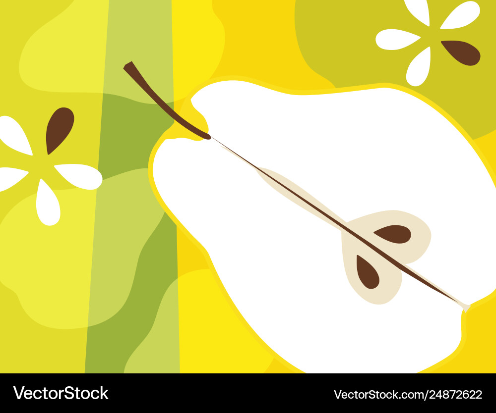 Abstract fruit design pear and seeds Royalty Free Vector