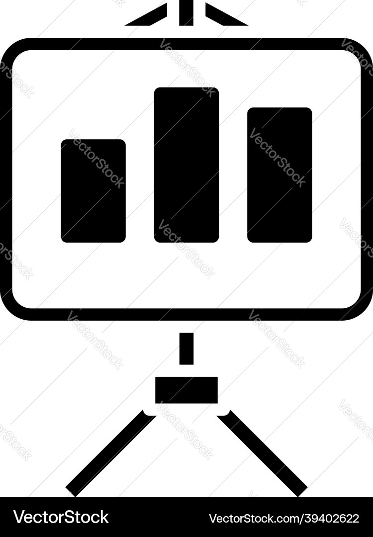 Analytics stand icon Royalty Free Vector Image