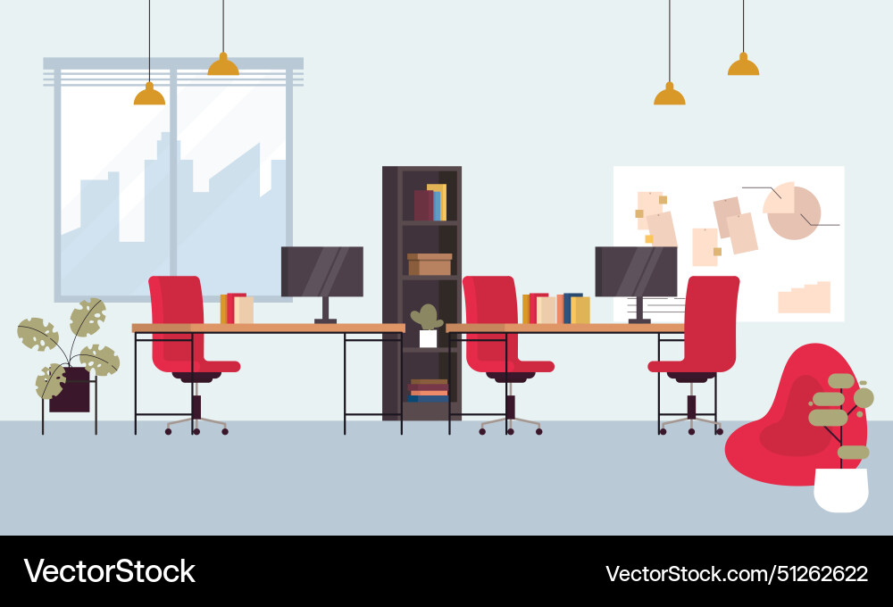 Creative and modern workplace Royalty Free Vector Image