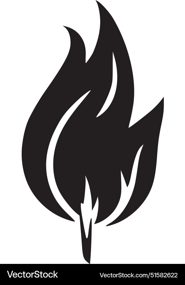 Fire - minimalist and simple silhouette Royalty Free Vector